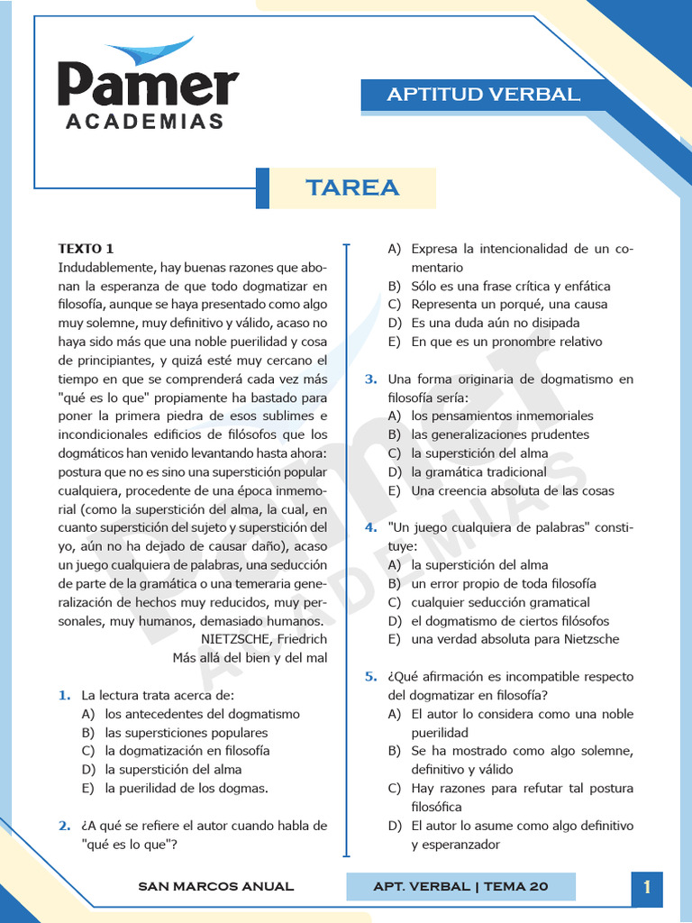 AV - Tarea Sem 20 | PDF | Supersticiones