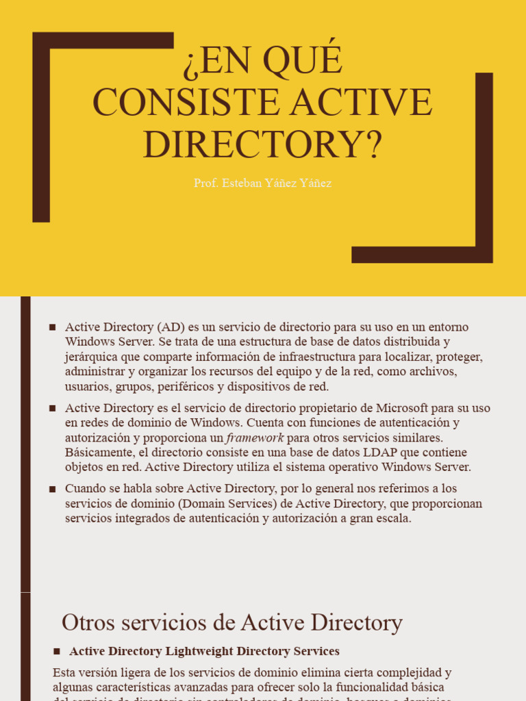 Introducción a Active Directory en Windows | PDF | Directorio Activo | Gestión de datos