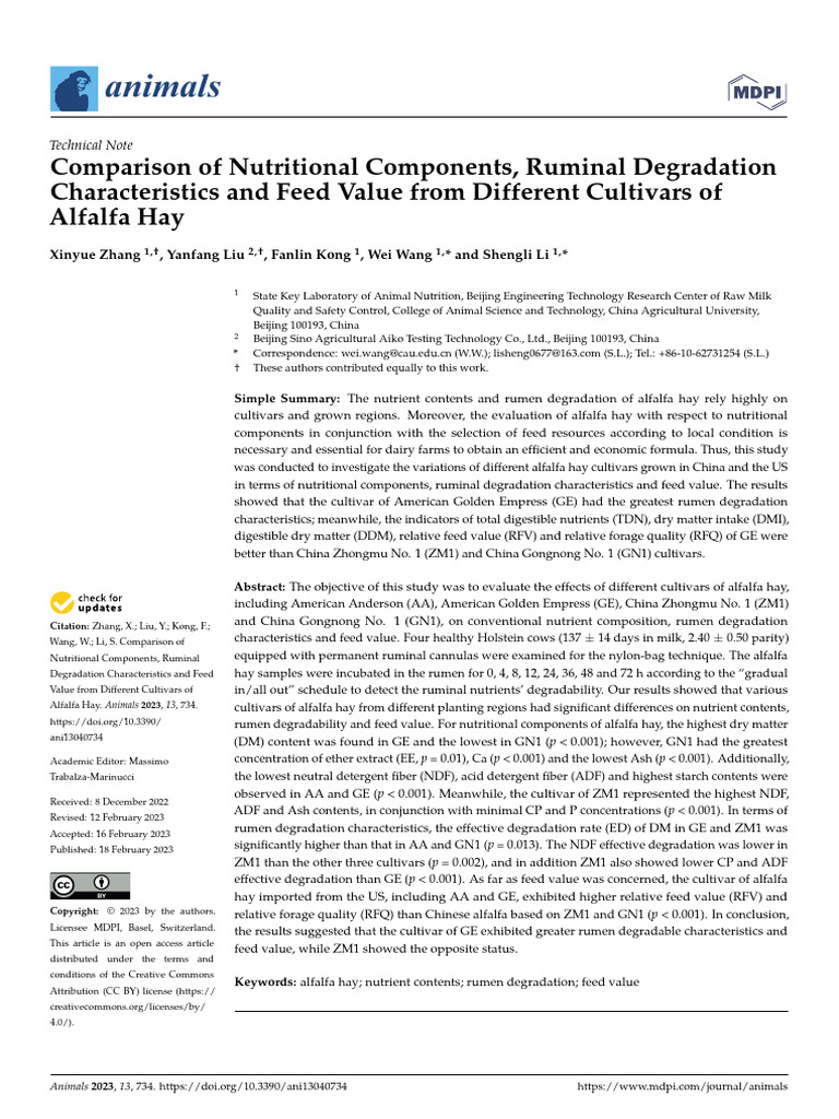 Situ | Download Free PDF | Hay | Nutrition