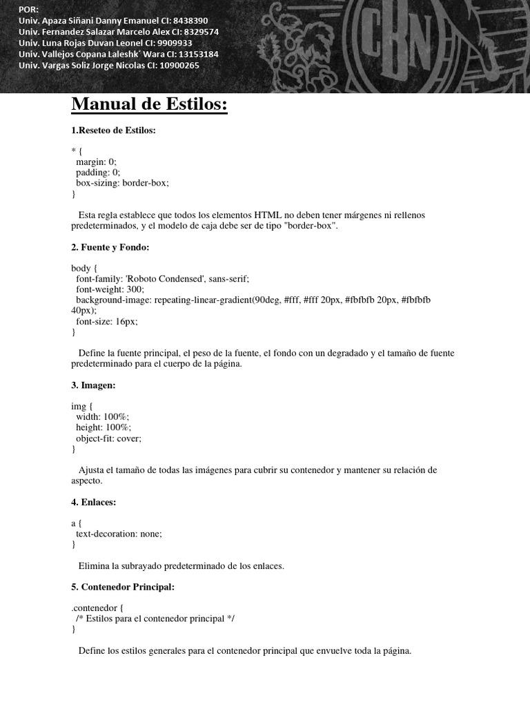 Manual de Estilos | PDF