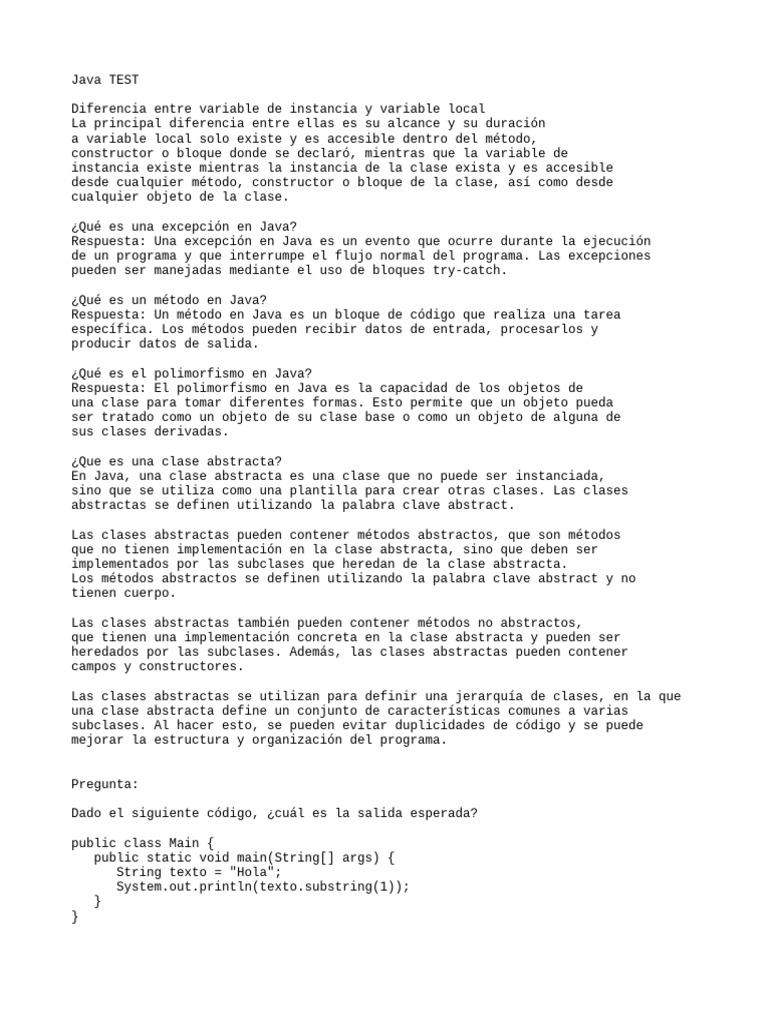 Conceptos Clave de Java: Variables y Métodos | PDF | Java (lenguaje de programación) | C