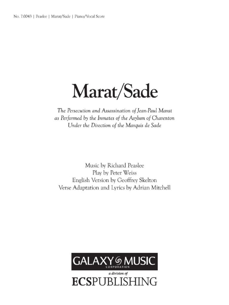 Peaslee - Marat-Sade (VS) | PDF