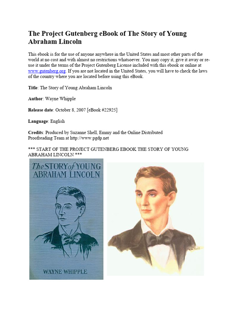 The Story of Young Abraham Lincoln | Download Free PDF | Abraham Lincoln