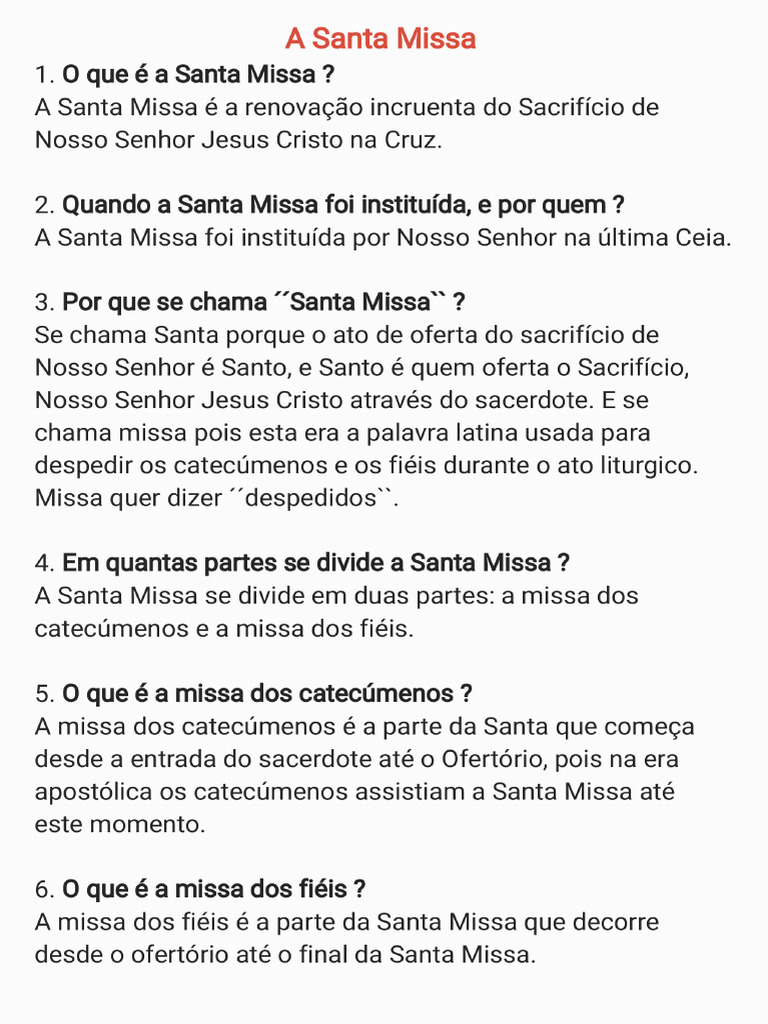 A Santa Missa | PDF
