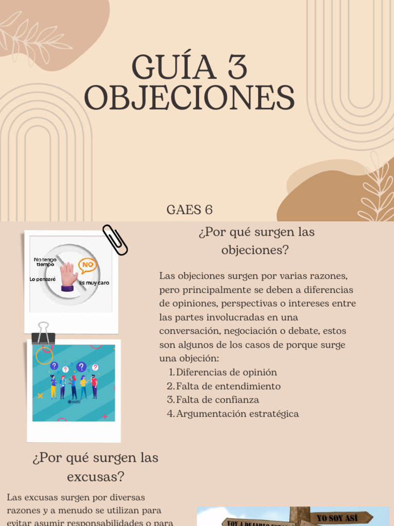 Guia 3 Objeciones Gaes 6 | PDF