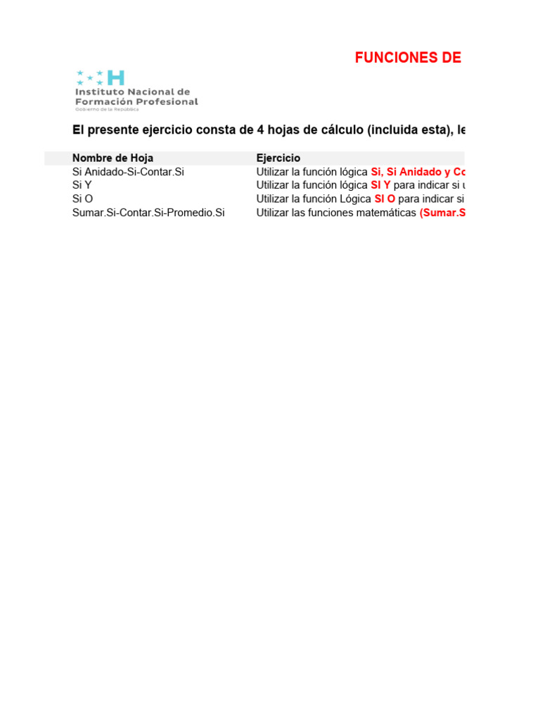 Ejercicio 3 Excel Intermedio - 15% | PDF