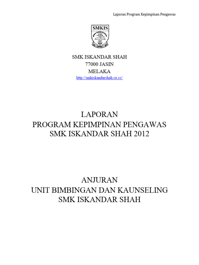 Laporan Kepimpinan Pengawas | PDF