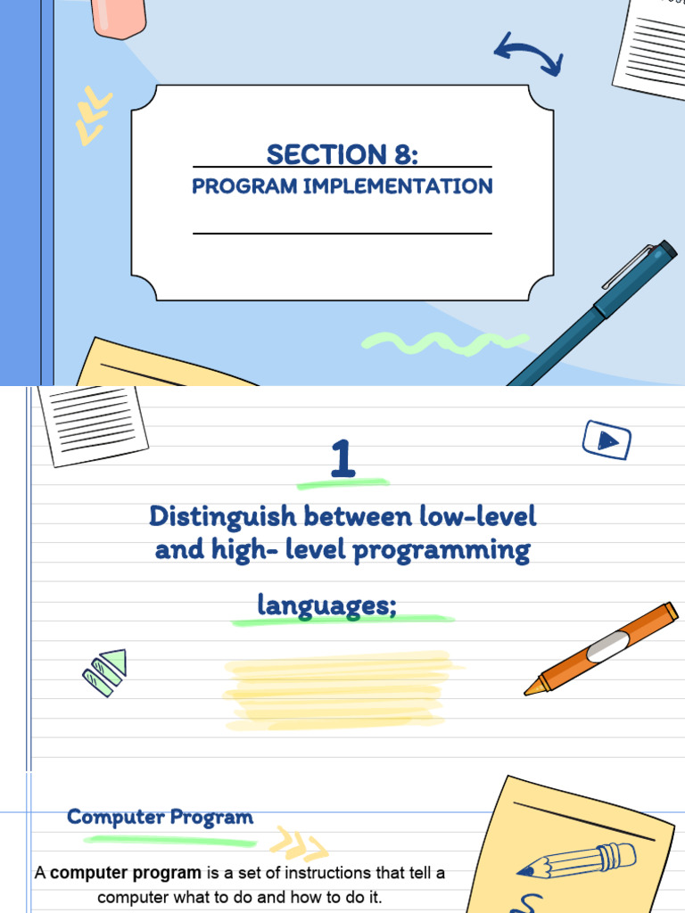 Section 8 Program Implementation Pdf Computer Program Programming