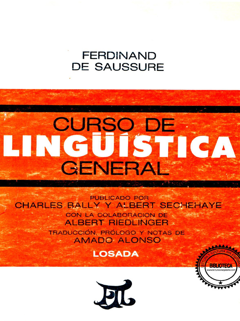 [libro] Curso de lingüística general (2003) | PDF