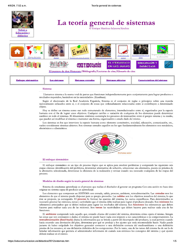 Teoría General de Sistemas | PDF