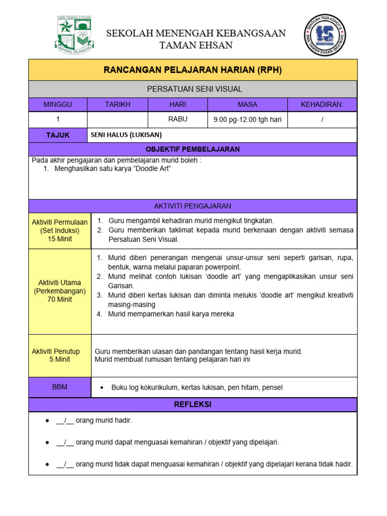 ERPH PERSATUAN SENI VISUAL 2024 | PDF