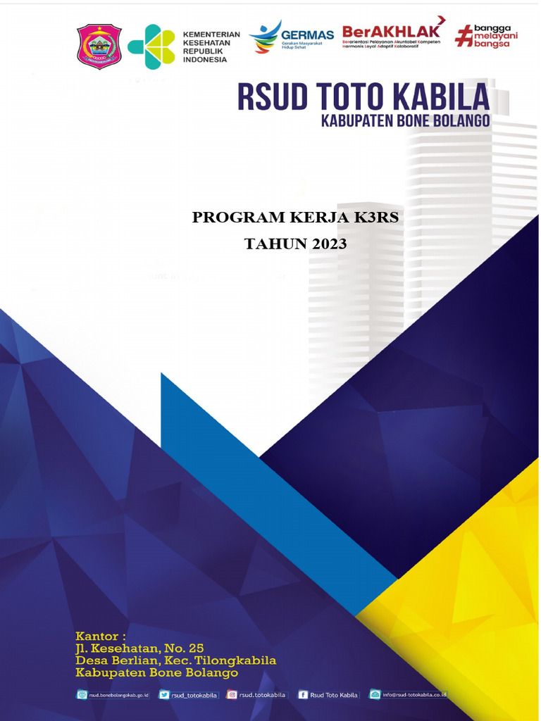 Program K3RS RSUD Toto Kabila 2023 | PDF
