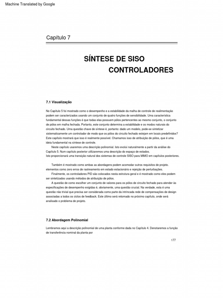Chapter7 Control System Design (Goodwin) | PDF | Comentários | Rede ...