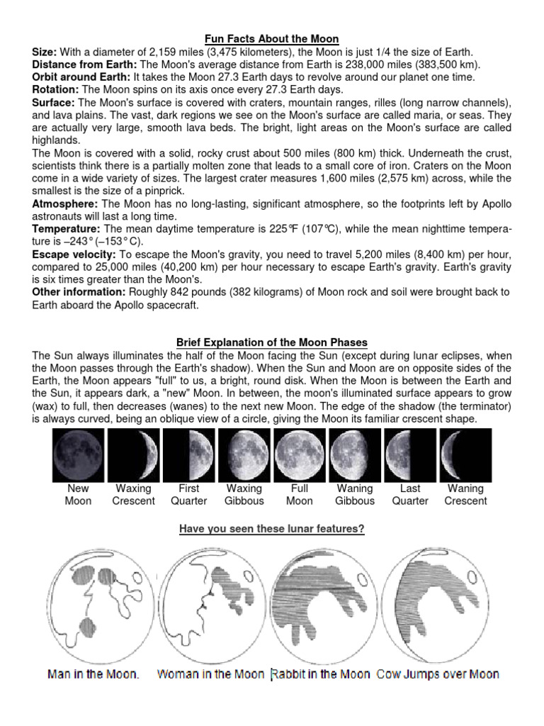 99 Fun Facts About the Moon | PDF | Moon | Earth