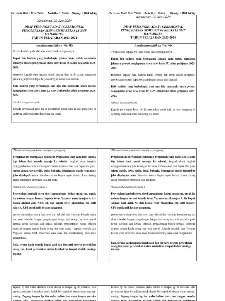 Draf Adat Bakti Murid Kepada Guru | PDF