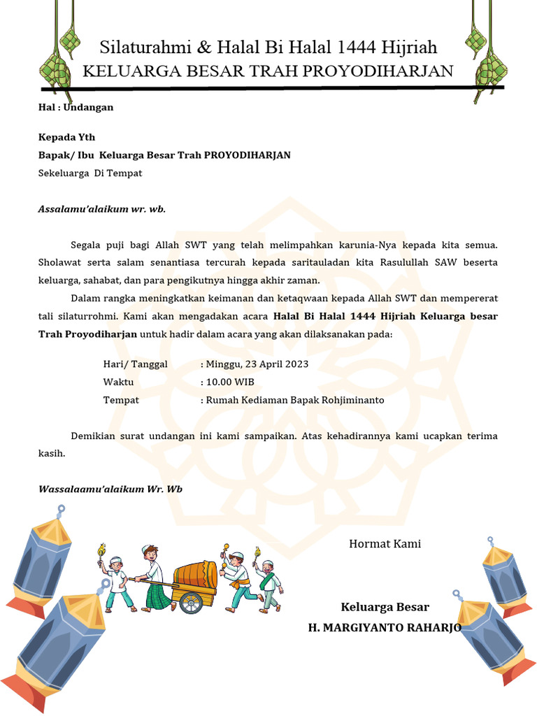 Undangan Halbi Mas Drajat | PDF