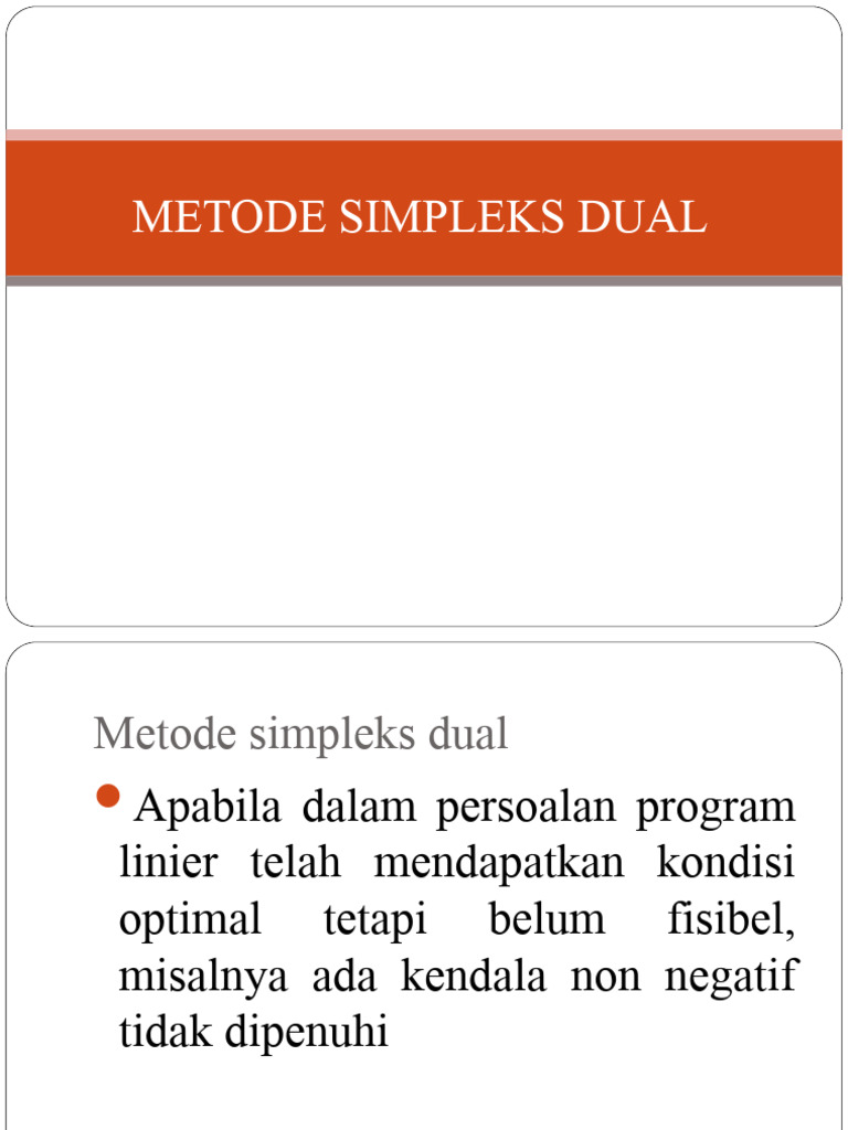 8 .Metode Simpleks Dual | PDF
