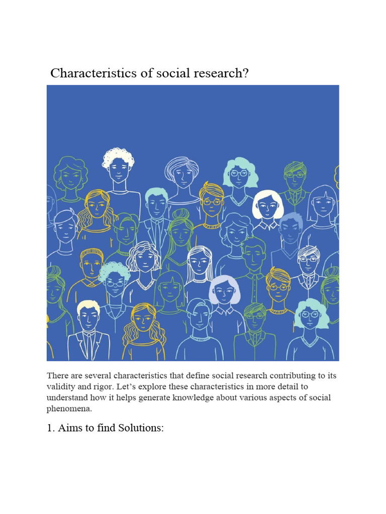 Characteristics of Social Research | PDF