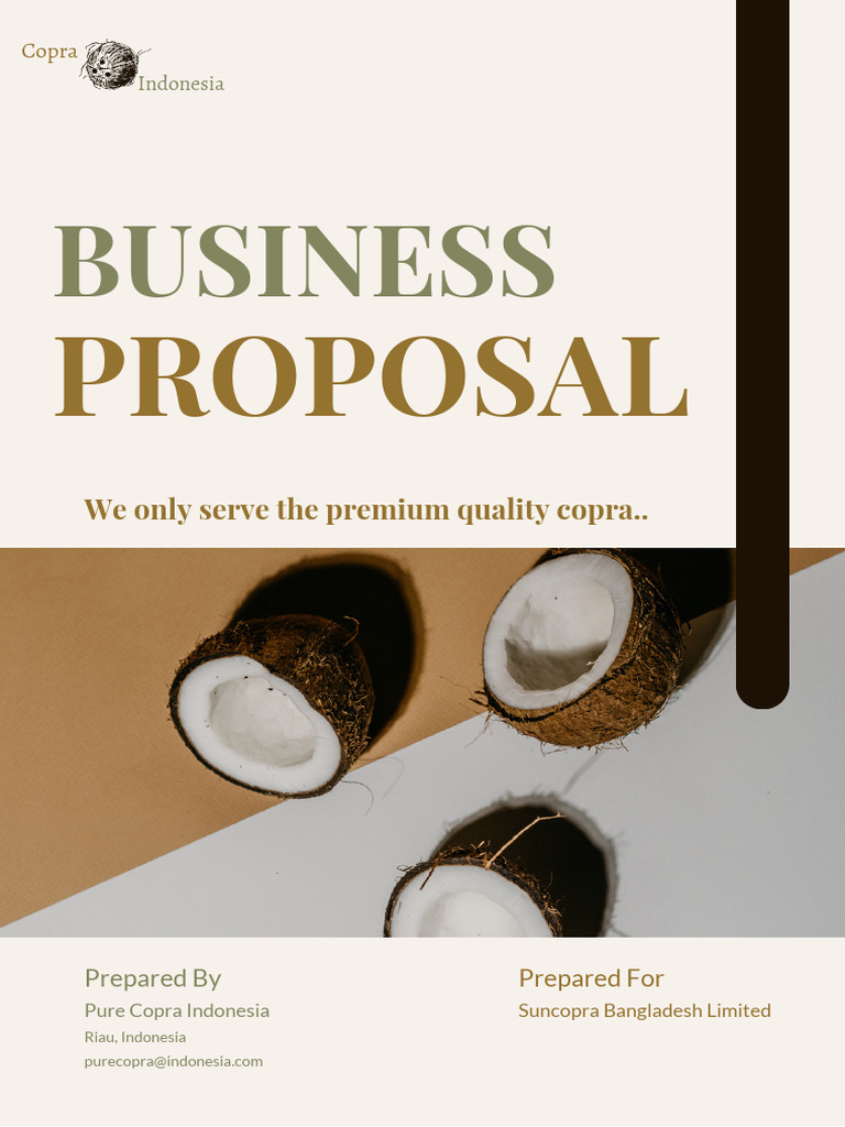 Business Proposal Export Copra - 212020505 | PDF | Indonesian Rupiah ...