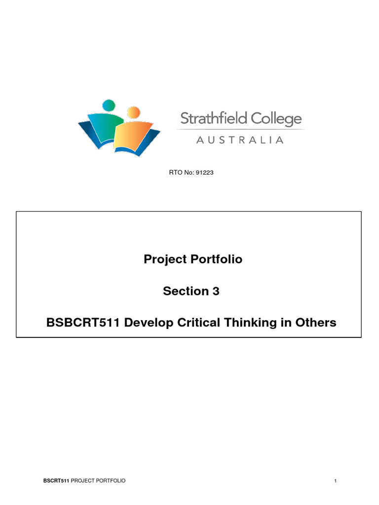 Class Discussion - BSBCRT511 Project Portfolio-Section 3 | PDF ...