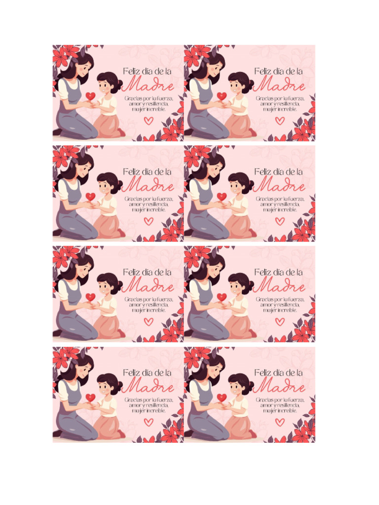 Tarjeta Dã A Madre Pdf