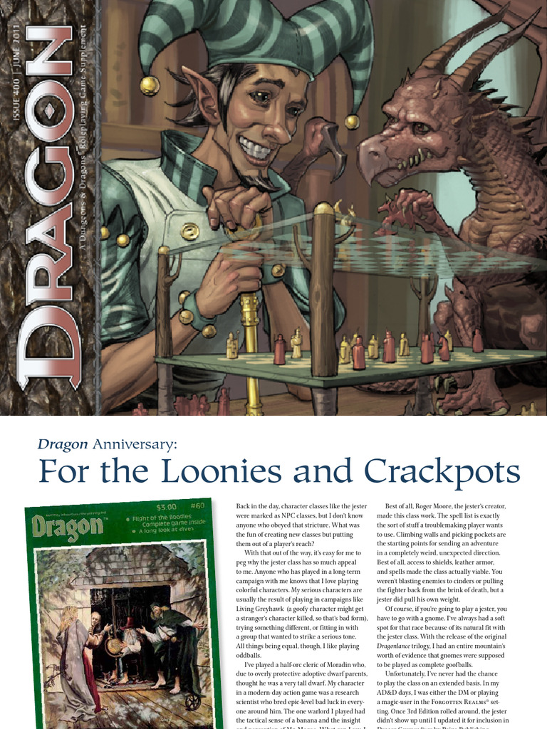 Dragon Magazine 400 | PDF | Dungeons & Dragons | Elf (Dungeons & Dragons)