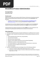 Emergency Blood Product Release Policy | PDF | Blood Type | Blood ...