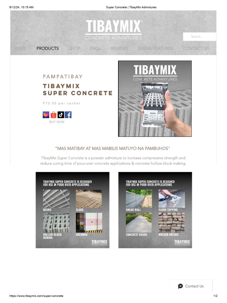 TibayMix Super Concrete Pricing & Info | PDF | Concrete | Composite ...