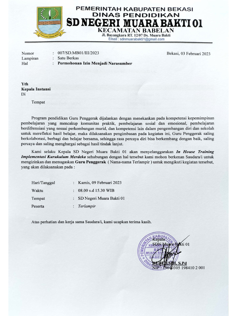 Surat Izin Narsum IHT-Daftar Nama Narsum IHT Dan Daftar Peserta IHT | PDF