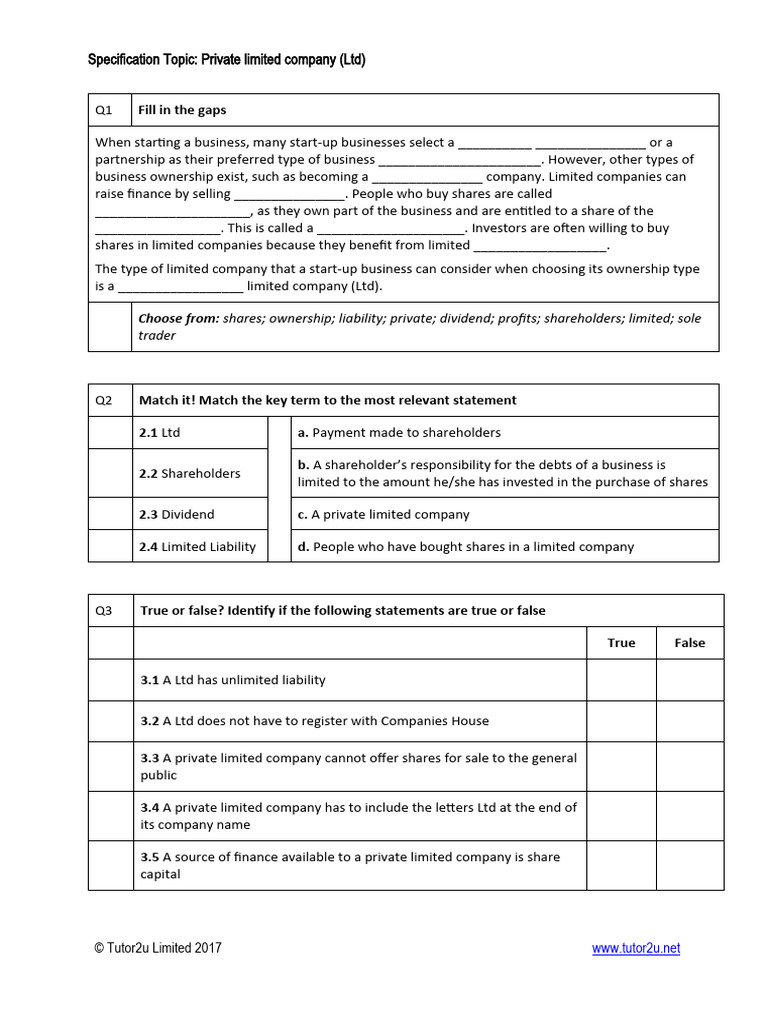 Understanding Private Limited Companies | PDF | Limited Company | Dividend