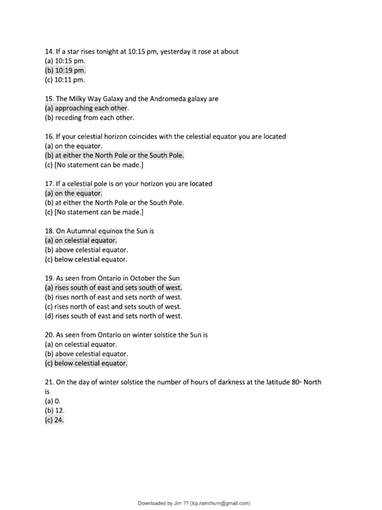 Astronomy Midterm 1 Practice 2 | PDF
