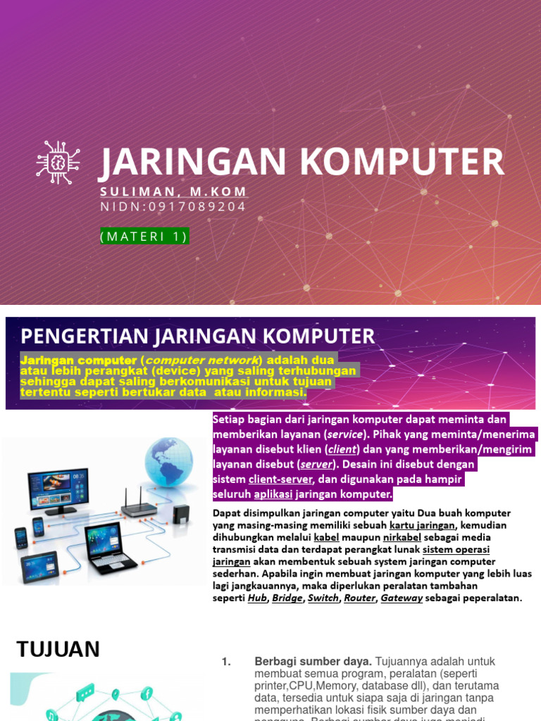 Materi Jaringan Komputer 1 | PDF