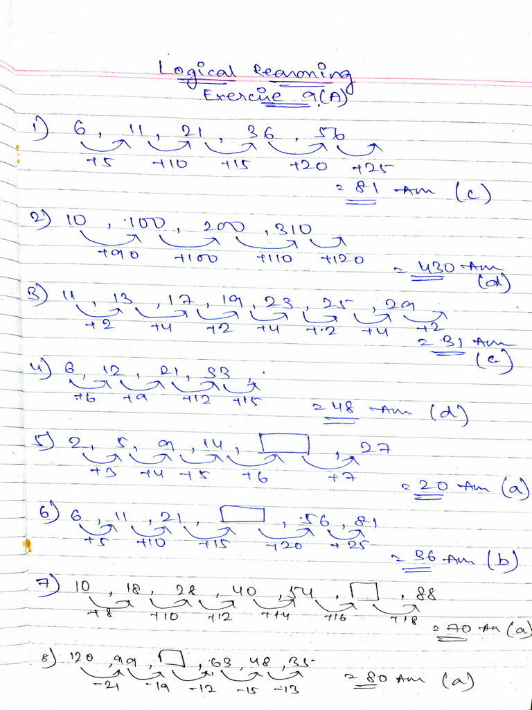 Number Coding Dcoding Exercise 9A | PDF
