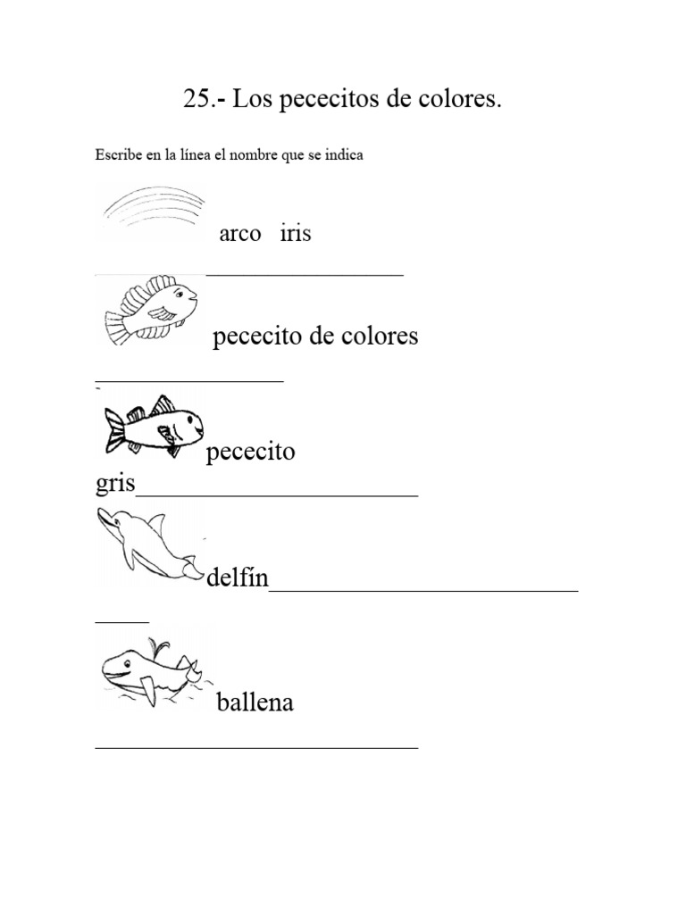 25.- Los pececitos de colores | PDF