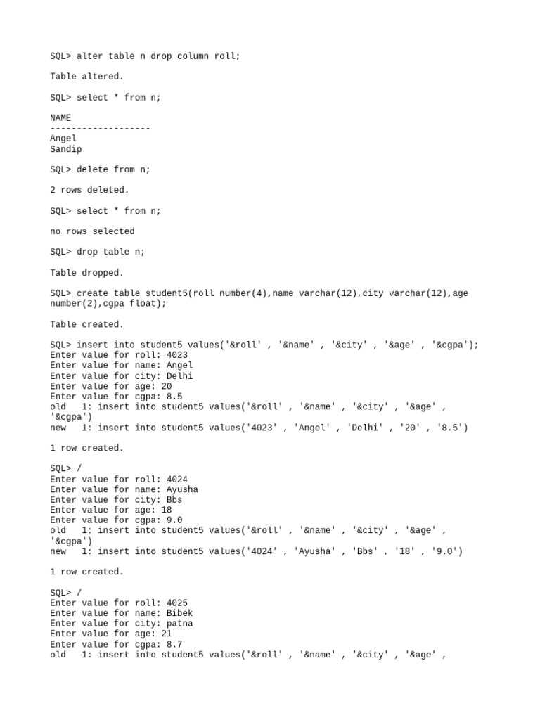 Lab 2 | PDF | Sita | Sql