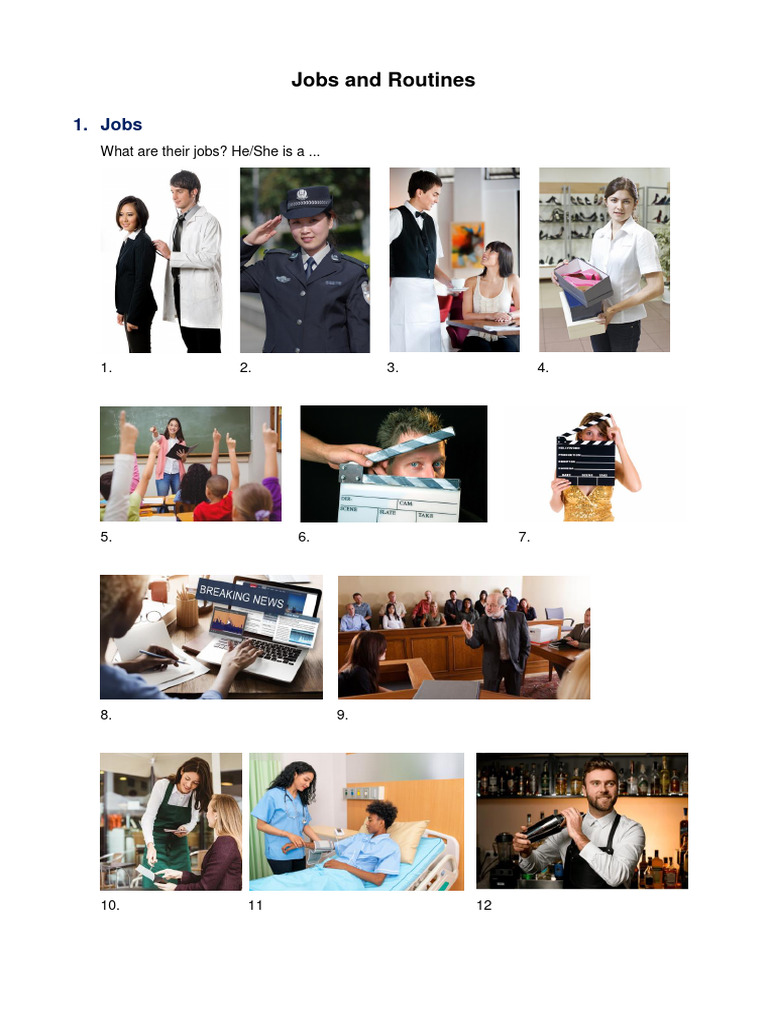 Jobs and Routines | Download Free PDF | Linguistics