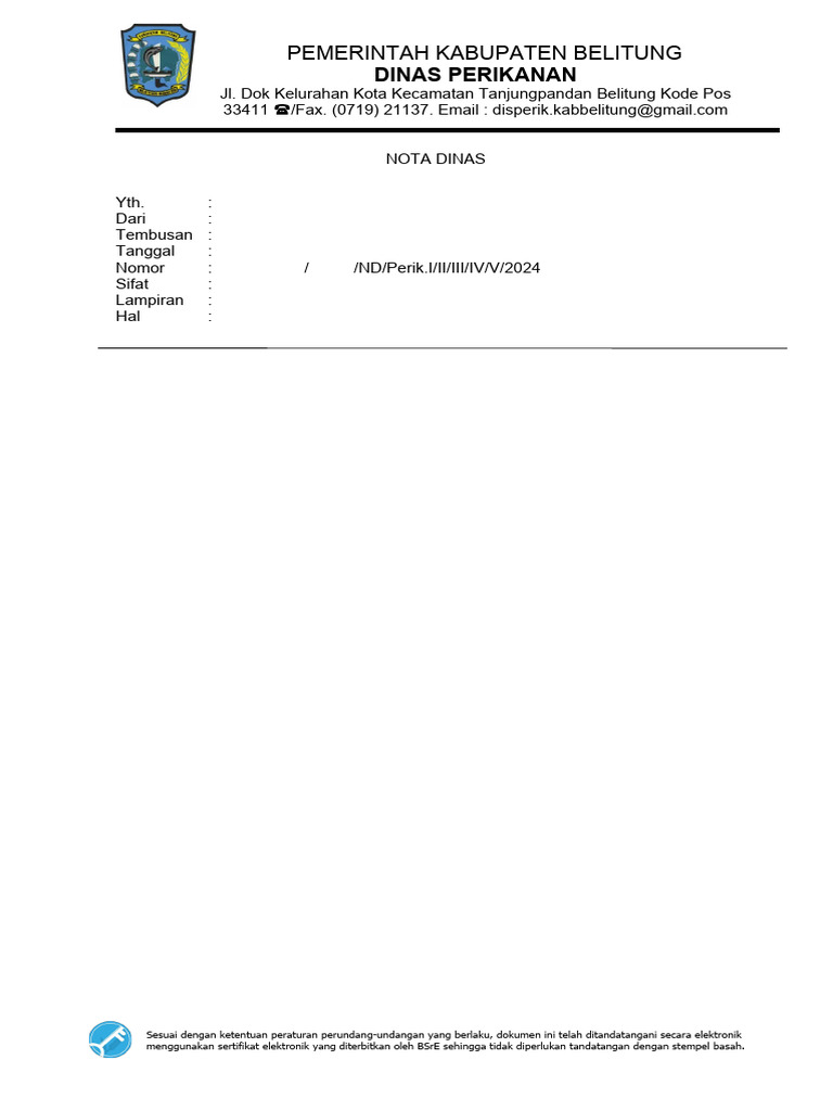 Format Nota Dinas Besign | PDF