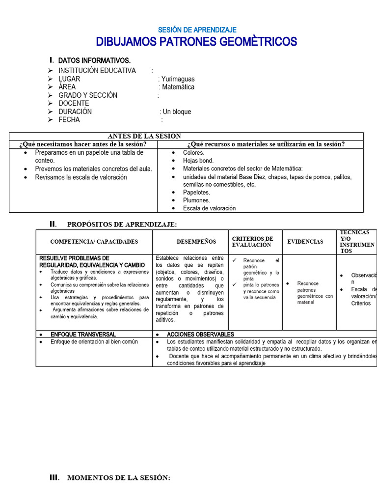 DIBUJAMOS PATRONES GEOMÈTRICOS | Descargar gratis PDF | Geometría ...