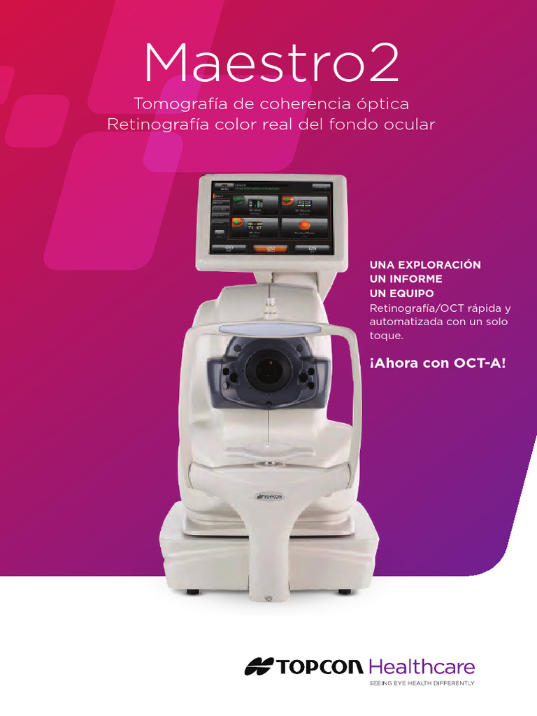 3D-OCT MAESTRO2 Catalogo | PDF | Glaucoma | Óptica