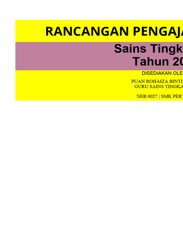 RPT Sains T5 | PDF