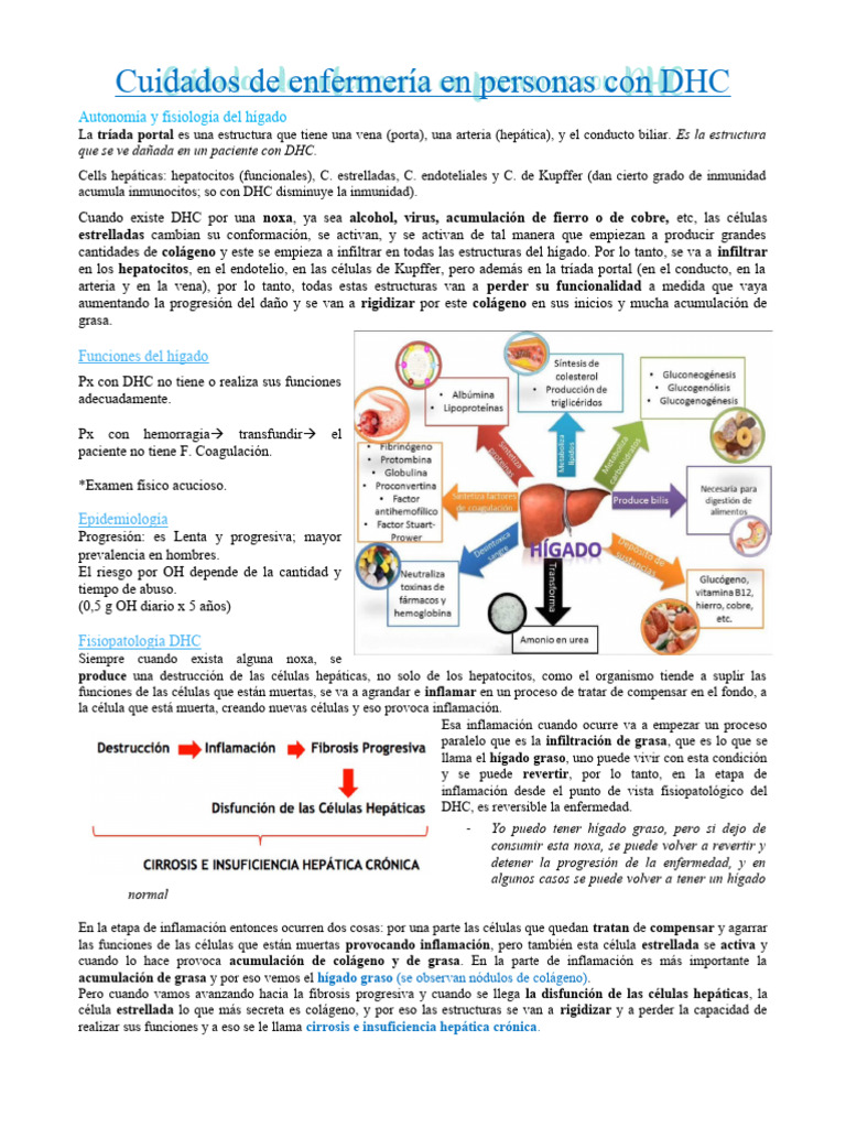 CDDs Enfermería en Personas Con DHC | PDF | Vena | Cirrosis