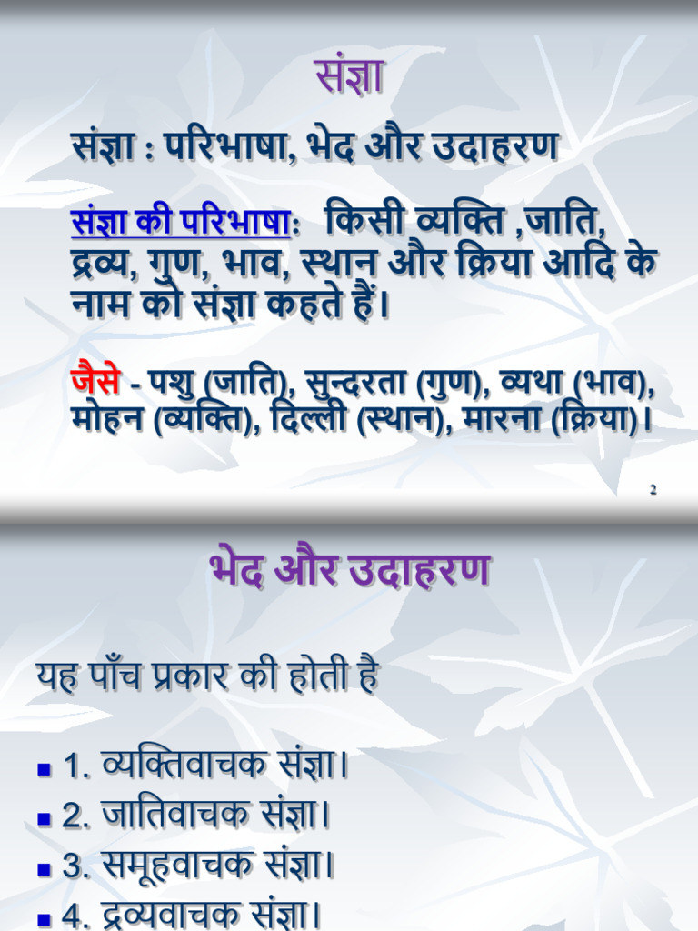 PPT SANGYA HINDI | PDF