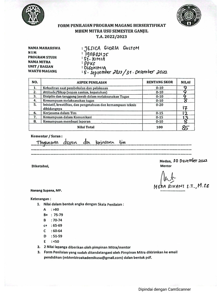 Daftar Penilaian | PDF