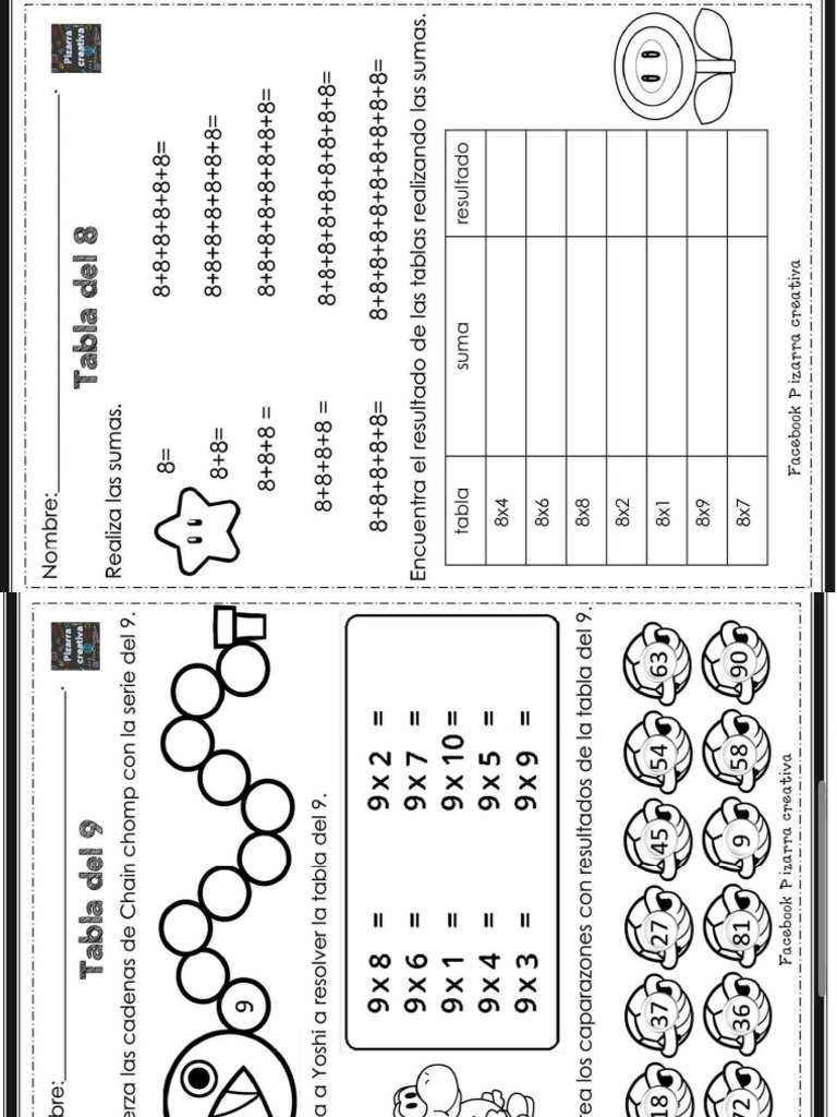 Libro de Tablas de Multiplicar | PDF