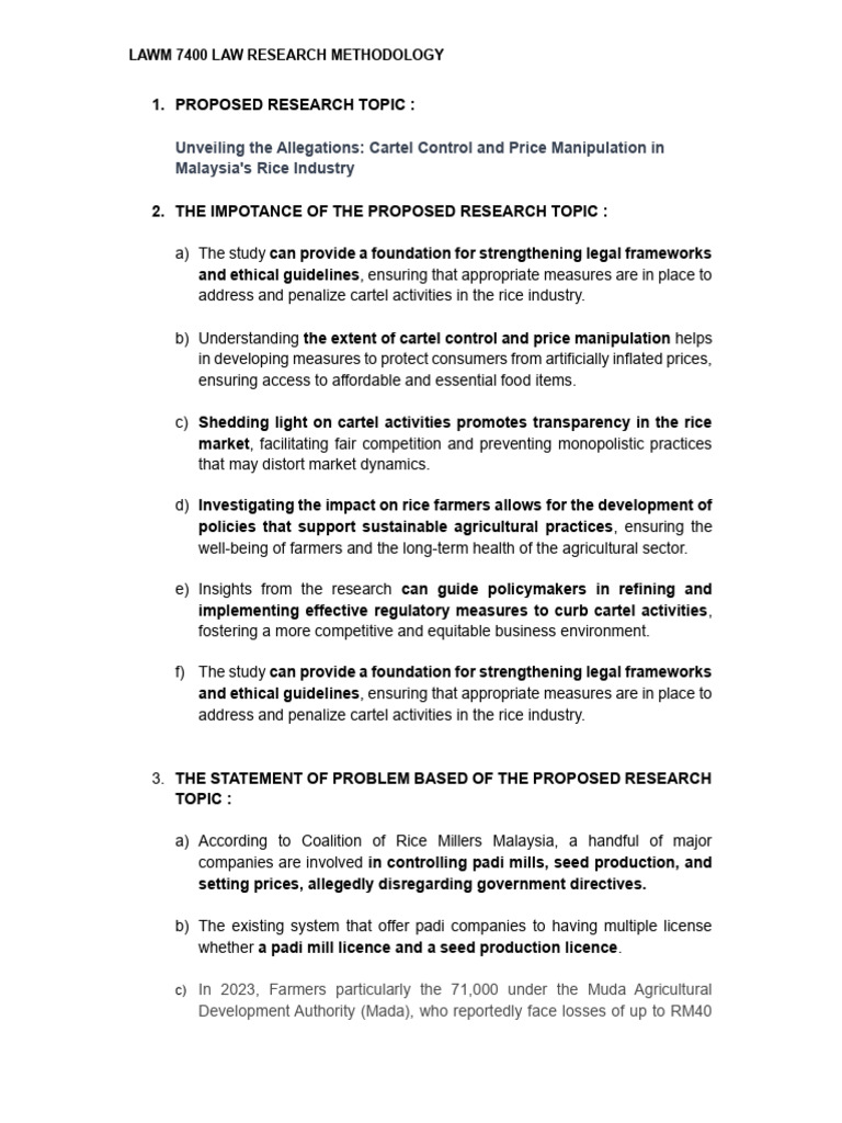 Law Research Methodology | PDF | Agriculture | Rice