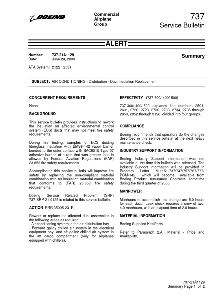 ECS Duct Insulation Replacement Alert | PDF | Duct (Flow) | Screw