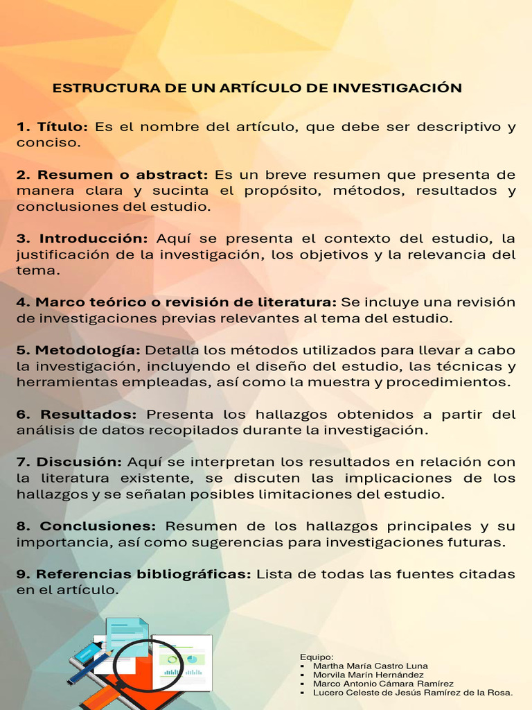 Estructura de Un Articulo de Investigación Cientifica | PDF