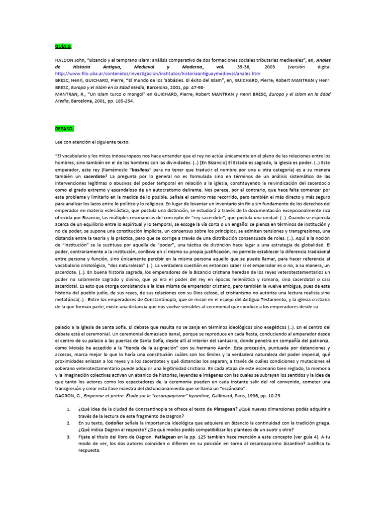 Guia A Haldon, Bresc y Matran | PDF | imperio Otomano | imperio Bizantino