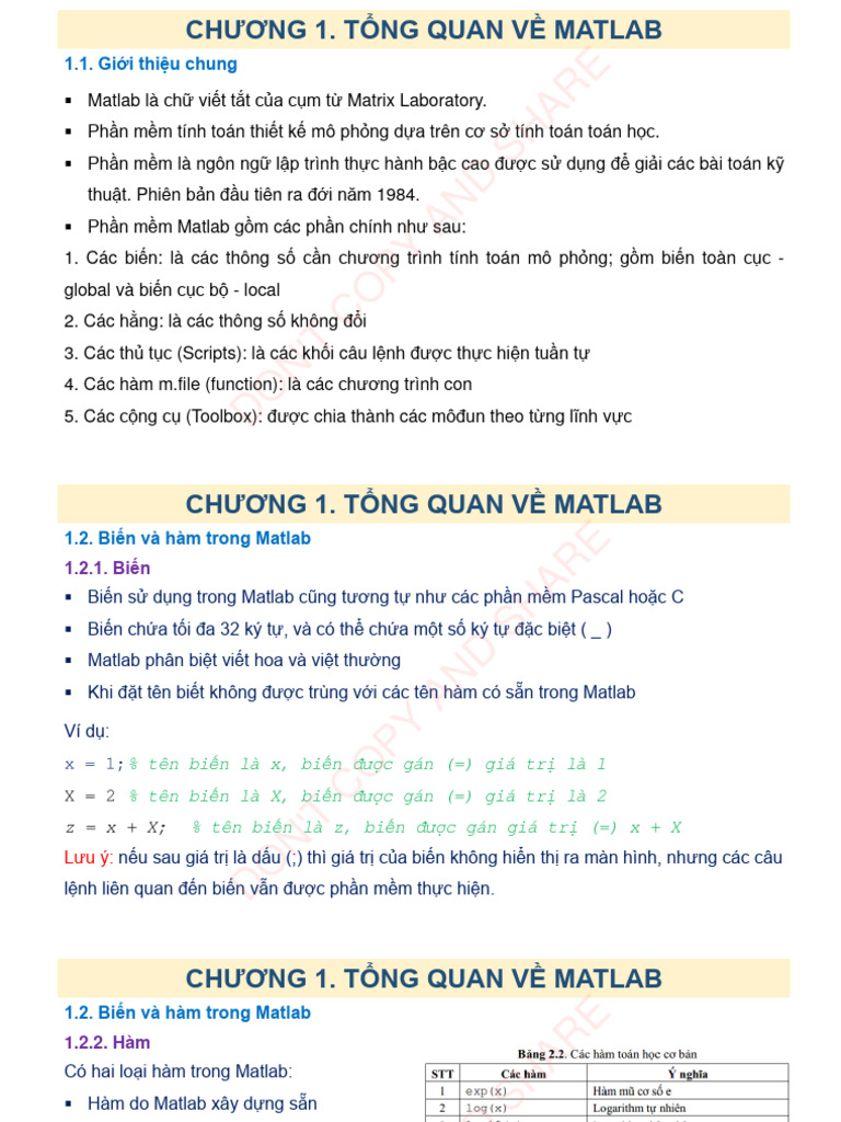 Bai Giang - Matlab | PDF