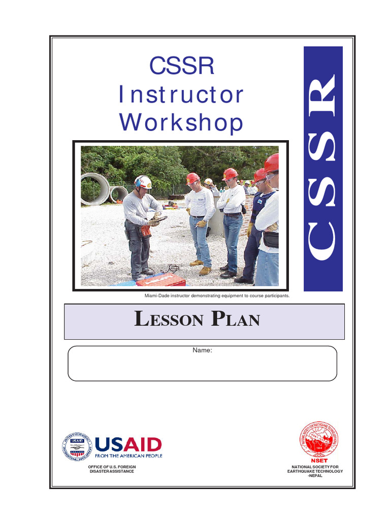CSSRIW Lesson Plan | PDF | Learning | Lesson Plan